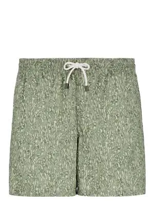 Canali Printed Board/boxer Shorts - Green