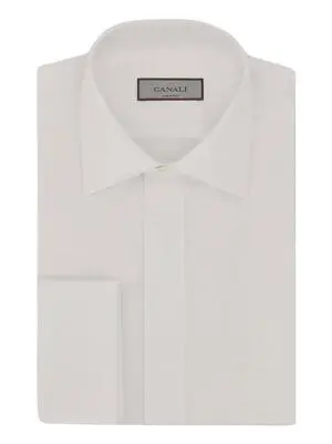 Canali Regular Fit Ceremony Cotton Shirt - White