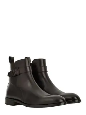 Canali Buckled Ankle Boots - Brown