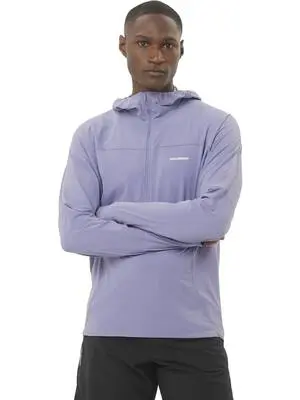 SALOMON Sense Aero Hybrid Half-zip Hoodie - Blue Granite