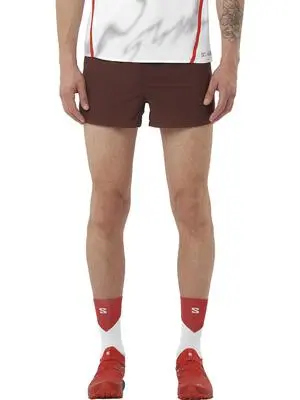 SALOMON S/lab Speed 3" Split Shorts - Decadent Chocolate/fiery Red