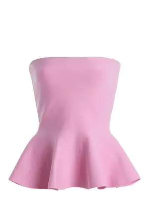 HIGH SPORT Eric Wool Peplum Top Pink