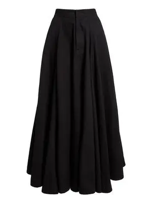 BALENCIAGA Godet Cotton Maxi Skirt