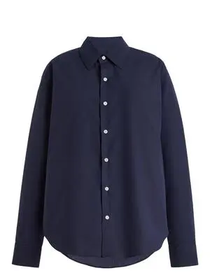 Comme Si La Classica Cotton-poplin Shirt - Navy