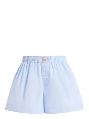 Comme Si La Classica Cotton-Poplin Boxer Shorts Light Blue