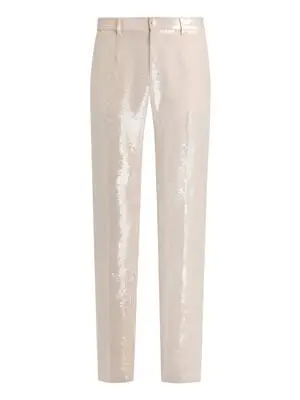 Dolce & Gabbana Sequin Trousers - Beige