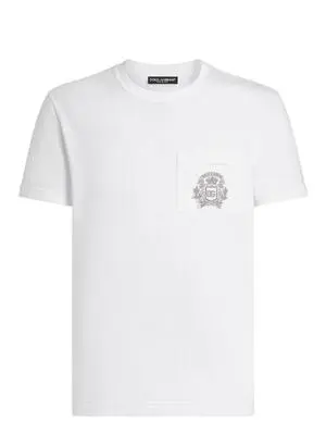 Dolce & Gabbana Cotton T-shirt With Embroidery - White