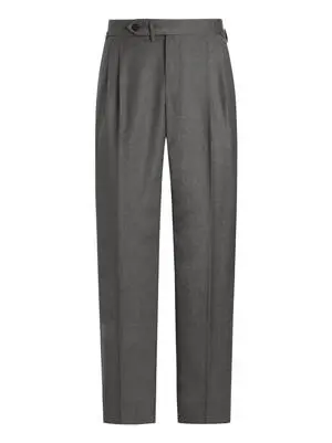 Dolce & Gabbana Wool Canvas Classic Fit Trousers - Grey