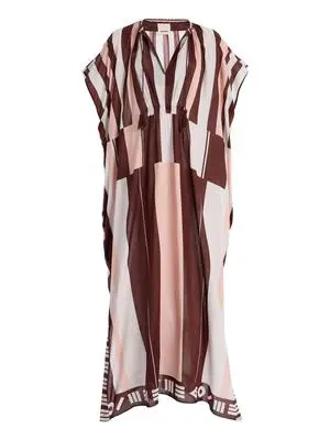 ILIO NEMA Thaddeus Cotton-voile Caftan Dress - Multi