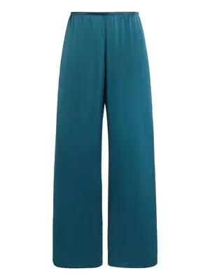 LESET Barb Satin Wide-leg Pants - Blue