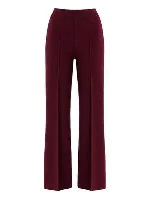 HIGH SPORT Louis Cropped Wool-blend Pants - Burgundy