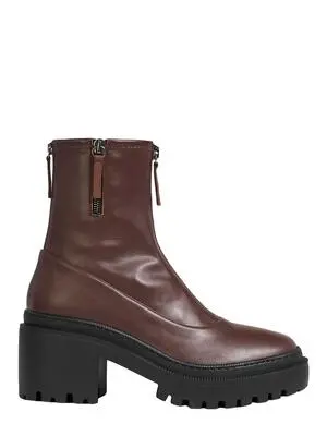 GIUSEPPE ZANOTTI Lionora Zip-detailed Ankle Boots - Chocolate