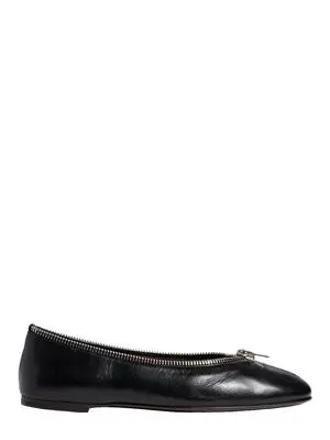 GIUSEPPE ZANOTTI Amanda Leather Ballet Flats - Black