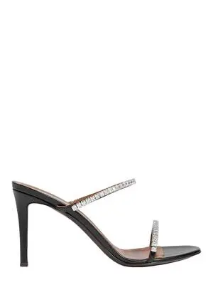 GIUSEPPE ZANOTTI 85 Crystal-embellished Mules - Black