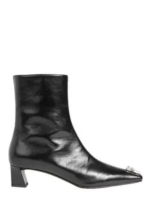 GIUSEPPE ZANOTTI Oraine 45 Leather Ankle Boots - Black