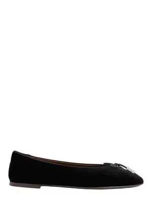 GIUSEPPE ZANOTTI Veronica 5 Bow-detailed Ballet Flats - Black