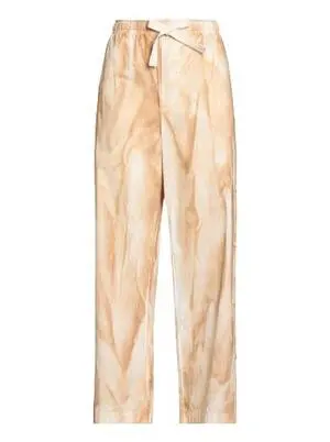FEDERICO CINA Wide Leg Cotton Pants - Beige