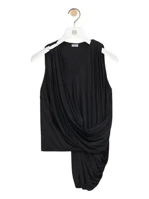 Loewe Draped Viscose Top - Black