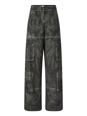 Pinko Distressed Straight Trousers - Black