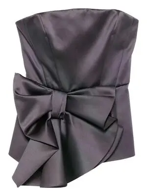 Viktor & Rolf Bow-detail Bustier Top - Grey