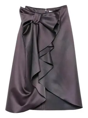 Viktor & Rolf Bow-detail Midi Skirt - Purple
