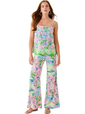 LILLY PULITZER High Rise Palazzo Pant - Conch Shell Pink Oversized Sunny Dee