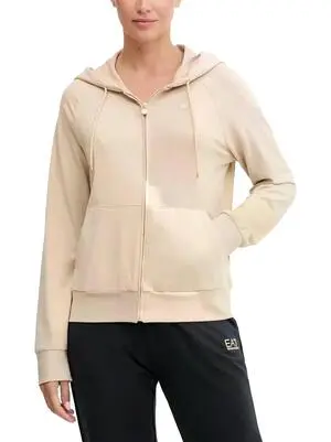 Emporio Armani Long-sleeve Zip-up Hoodie - Neutrals