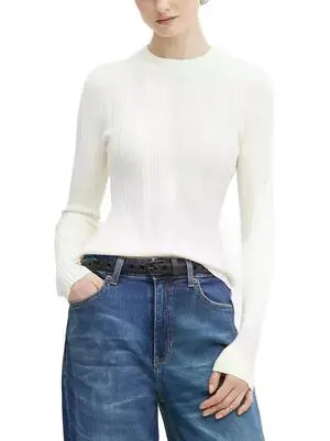 Hugo Ribbed-knit Top - White
