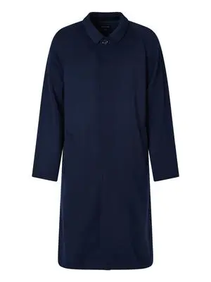 Giorgio Armani Cashmere Double Jersey Coat - Navy_blue