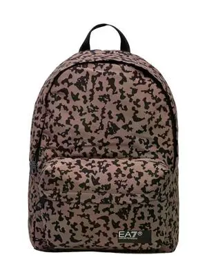 Emporio Armani Printed Backpack - Brown