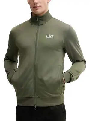 Emporio Armani Zip-up Long-sleeve Sweatshirt - Green