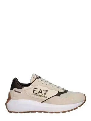 Emporio Armani Logo-print Sneakers - Neutrals