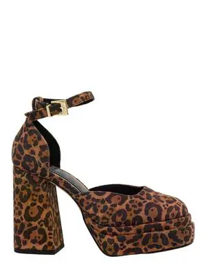 BUFFALO 110mm D'orsay Platform Pumps - Brown