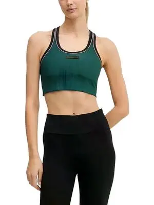 Emporio Armani Logo-patch Sports Bra - Green