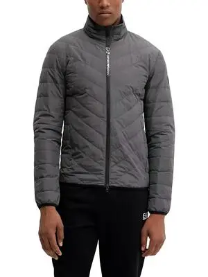 Emporio Armani Quilted Zip-up Jacket - Grey
