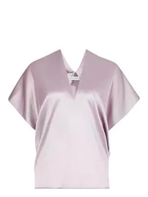 Nina Ricci V-neck Silk Top - Pink