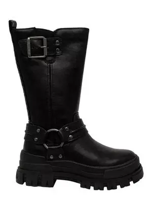 BUFFALO Aspha Buckle-strap Boots - Black