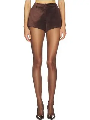 LOBA Cherie Suede Shorts - Brown