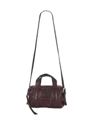 ALLSAINTS Ares Grain Compact Crossbody Bag - Port Red