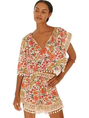 Farm Rio Banana Flowers Blouse - Banana Flowers Off-white