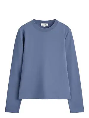Cos Clean Cut Long-sleeved T-shirt - Blue