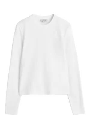 Cos Clean Cut Long-sleeved T-shirt - White
