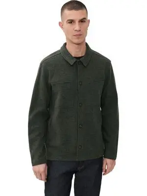 Marine Layer Boiled Wool Overshirt - Olive