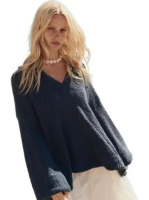 Free People Ren Sweater Pullover - Darkest Night
