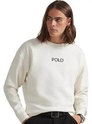 Ralph Lauren Relaxed Fit Logo Double-knit Sweatshirt - Deckwash White