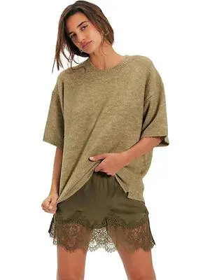 Free People Margot Softspun Sweater Tee Dried Sage
