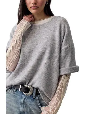 Free People FREE PEOPLE Margot Sweater Tee Heather Grey