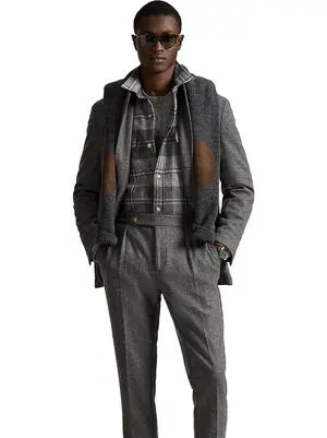 Ralph Lauren Knit Flannel Suit Trousers - Medium Grey Heather