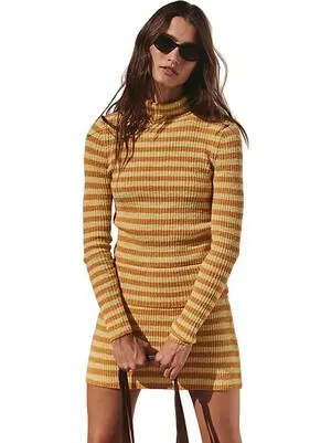 Free People Striped Sweater Set - Sunflower Combo