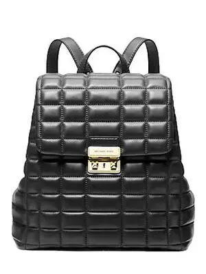 Michael Kors Tribeca Small Quilted Leather Backpack - Black
